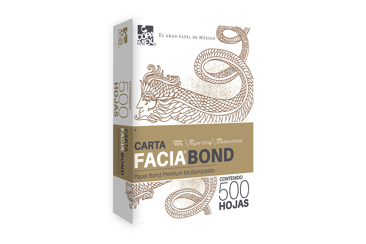 Caja de Papel Bond Facia Bond Carta 100% de Blancura 75g 5000 Hojas ...
